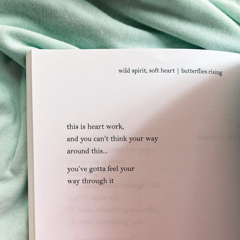 this is heart work, and you can't think your way around this... you've