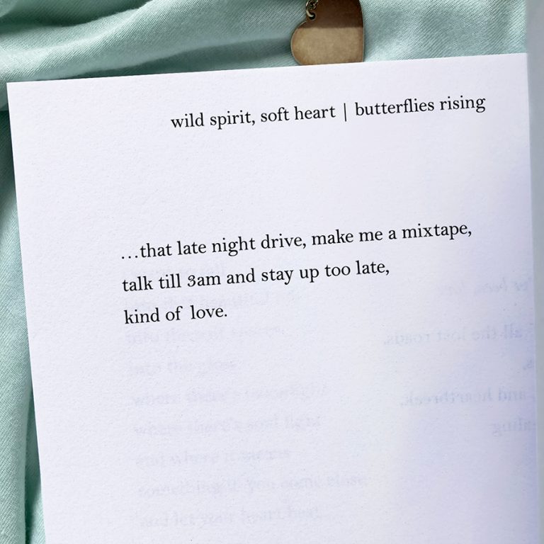 that late night drive, make me a mixtape, talk till 3am - butterflies ...