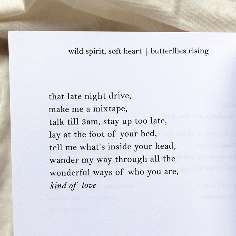 that late night drive, make me a mixtape - butterflies rising poem