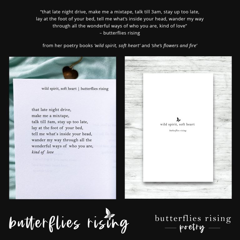 that late night drive, make me a mixtape - butterflies rising poem