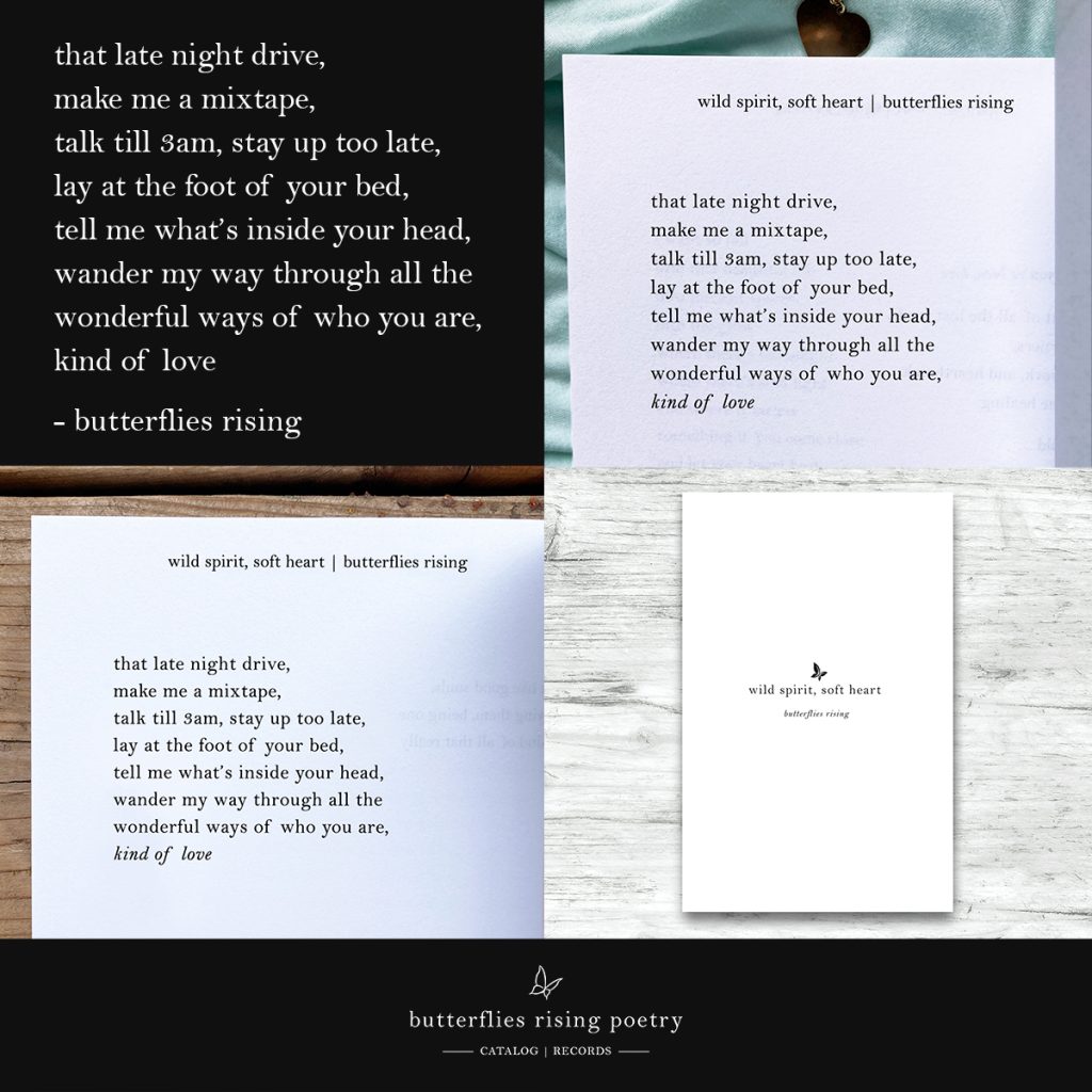 that late night drive, make me a mixtape - butterflies rising poem