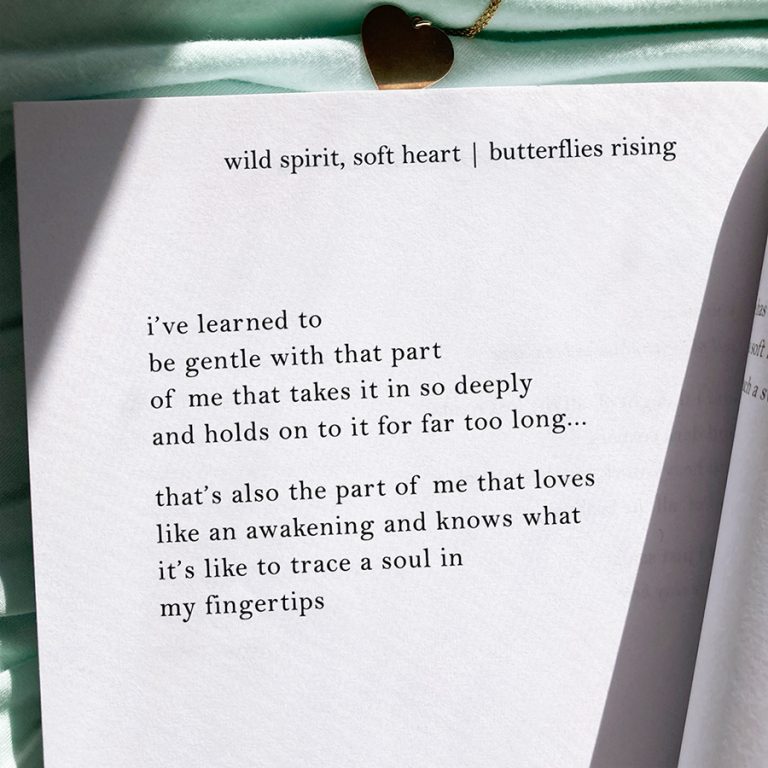 i’ve learned to be gentle with that part of me - butterflies rising