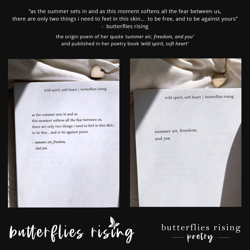 summer air, freedom, and you - full poem - butterflies rising
