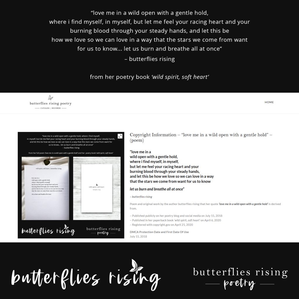 love me in a wild open with a gentle hold - butterflies rising poem