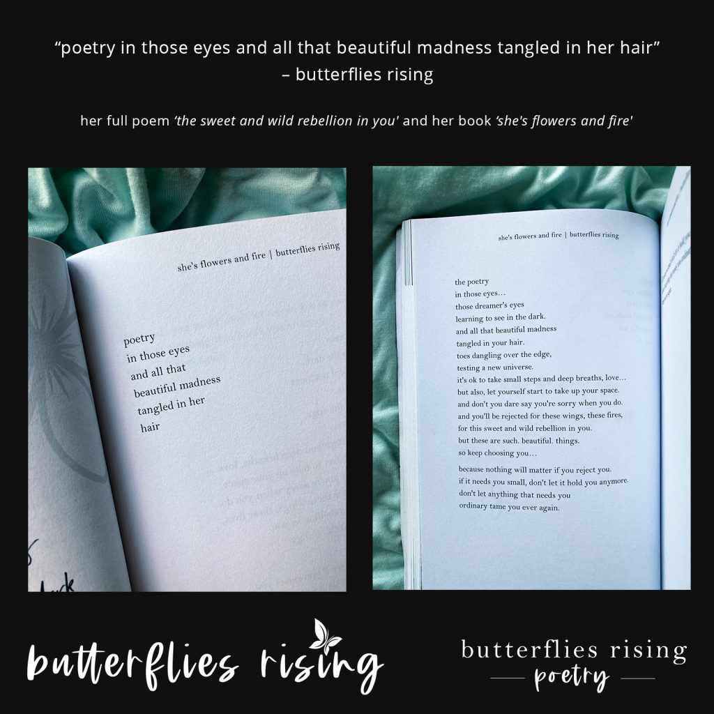 poetry in those eyes and all that beautiful madness tangled in her hair ...