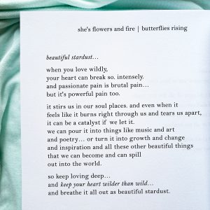 so keep loving deep... and keep your heart wilder than wild ...