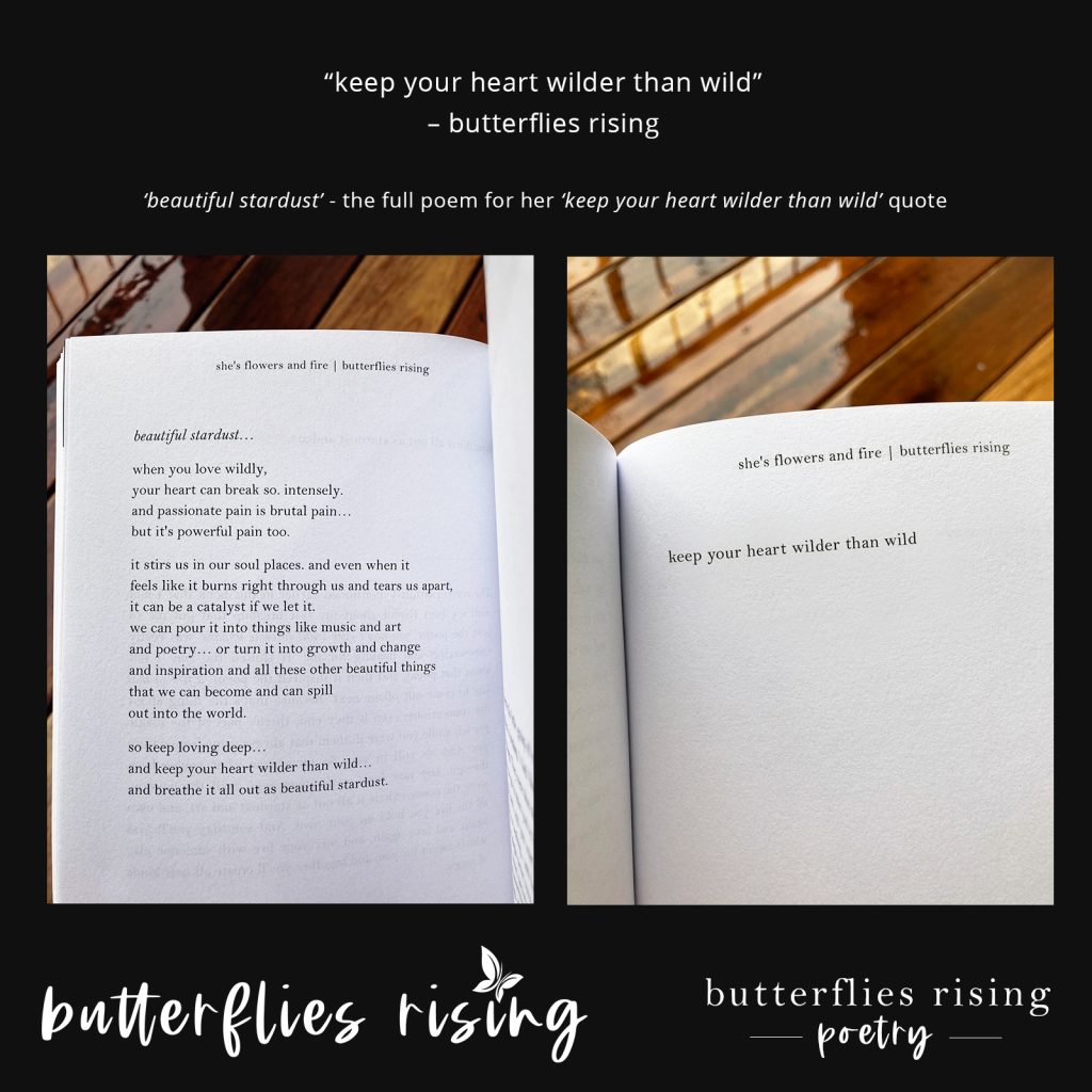 so keep loving deep... and keep your heart wilder than wild ...