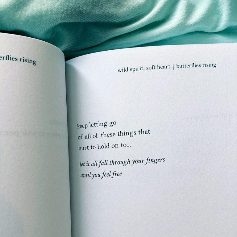 keep letting go of all of these things that hurt to hold on to...