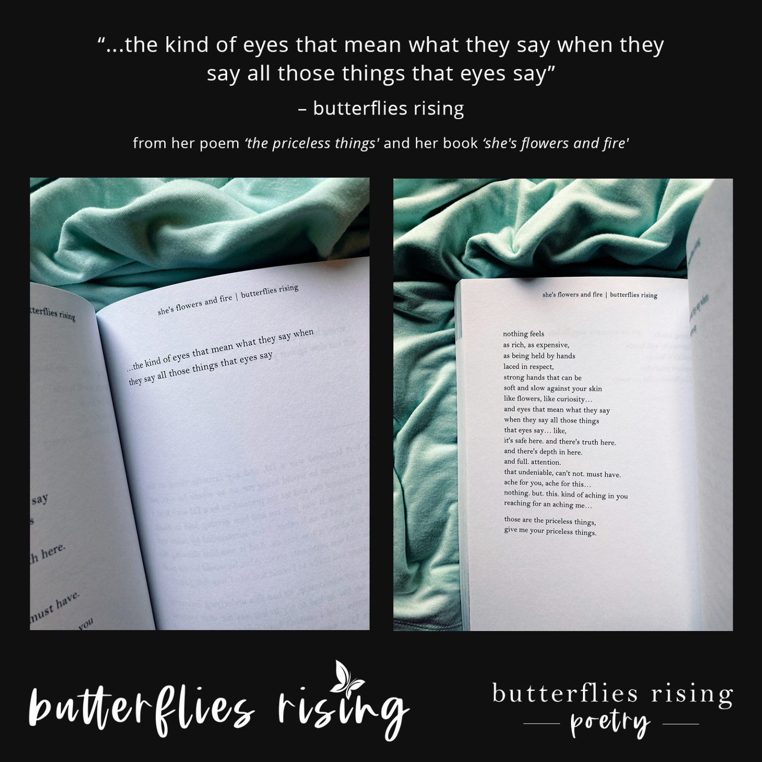...the kind of eyes that mean what they say when they say all those ...