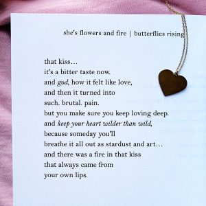 that kiss... it's a bitter taste now. and god, how it felt like love ...