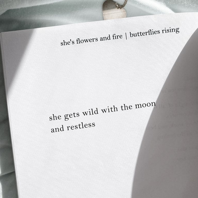 she gets wild with the moon and restless - butterflies rising