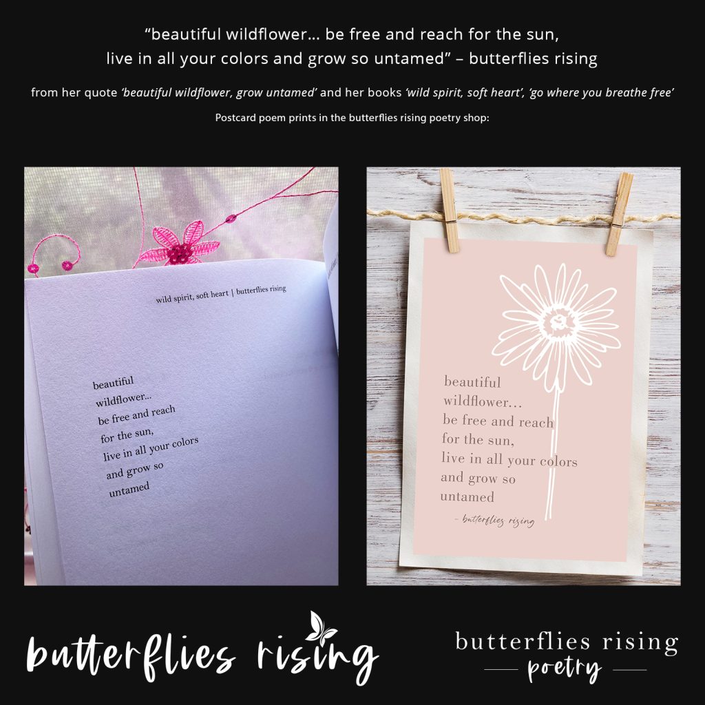 beautiful wildflower… be free and reach for the sun poem prints ...