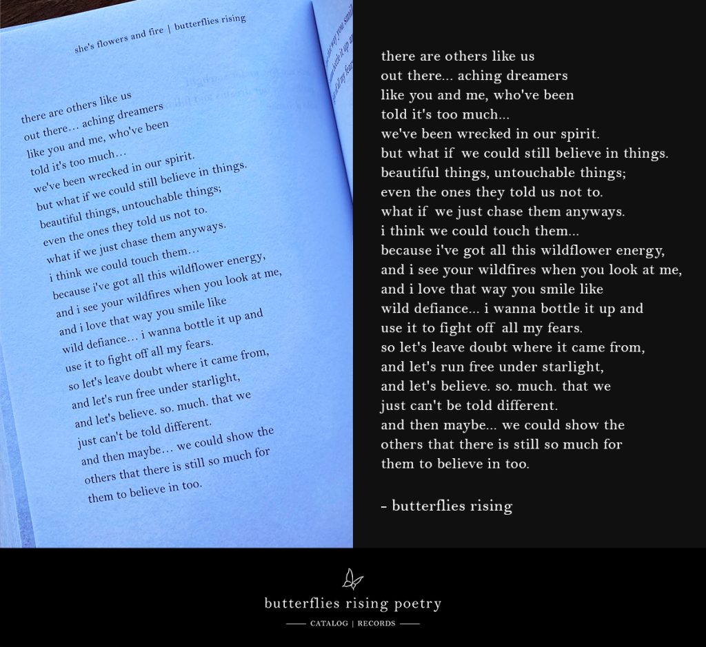 let’s run free under starlight poem series - butterflies rising
