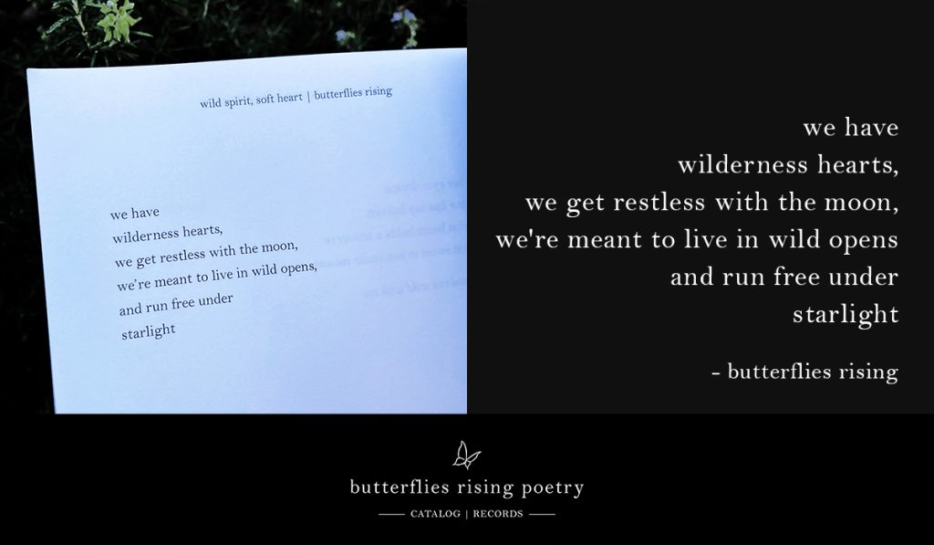 let’s run free under starlight poem series - butterflies rising