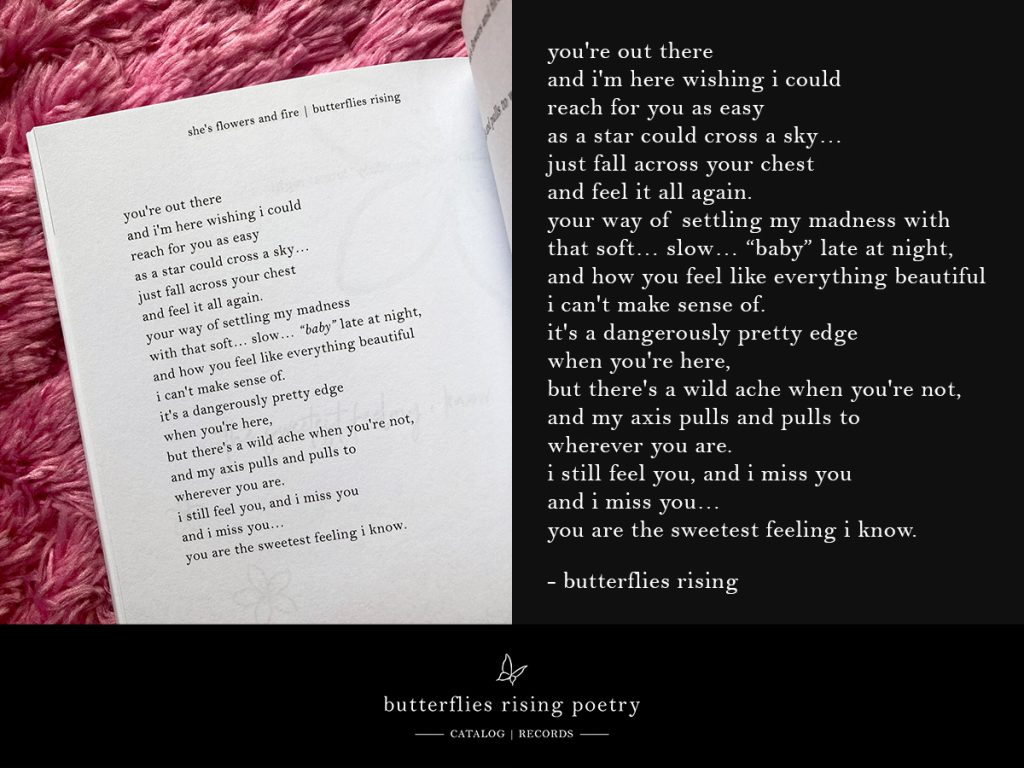 you are the sweetest feeling i know poem series - butterflies rising