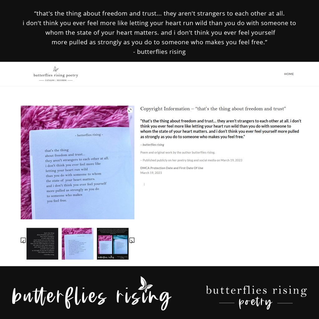 that's the thing about freedom and trust - butterflies rising